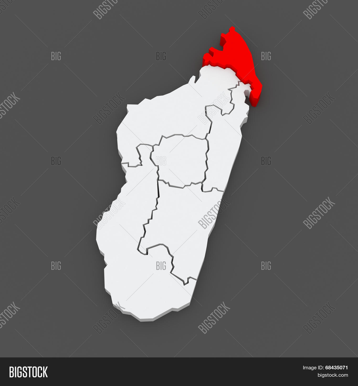 Map Antsiranana. Image & Photo (Free Trial) | Bigstock