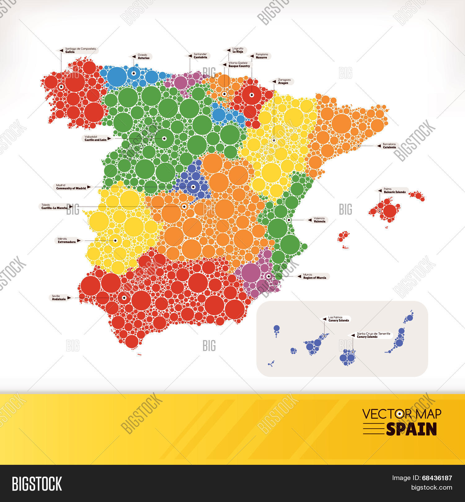 Map Spain Vector & Photo (Free Trial) | Bigstock