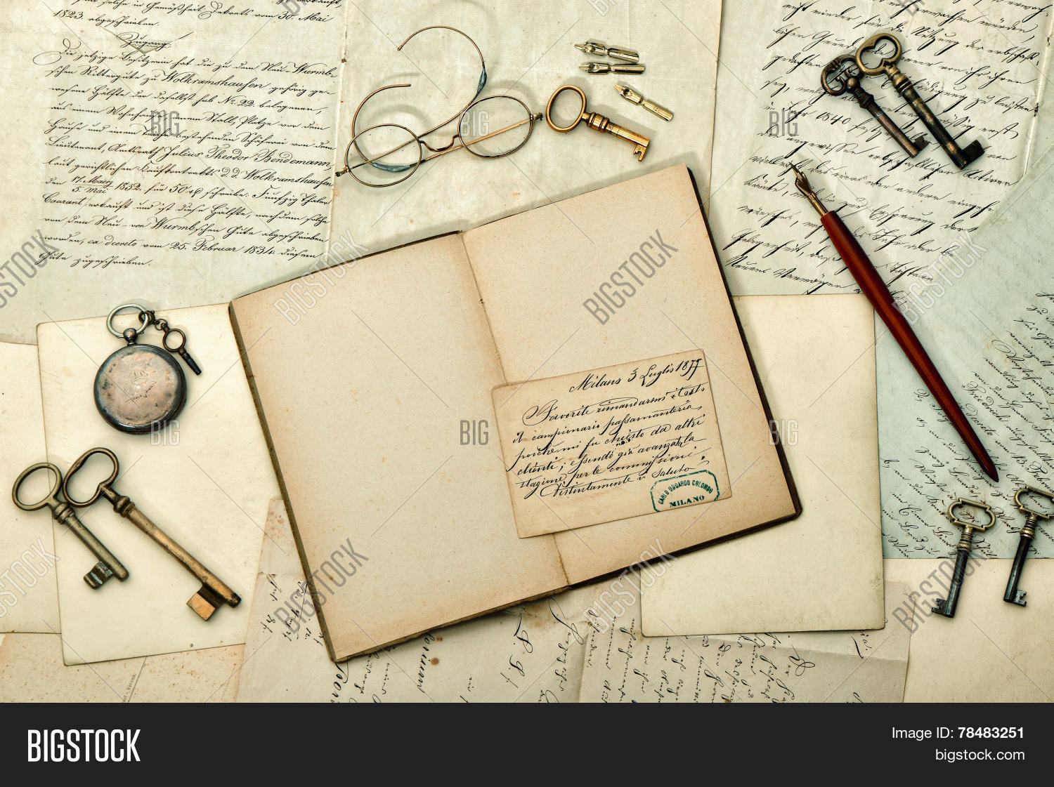 Open Book, Vintage Image & Photo (Free Trial) | Bigstock