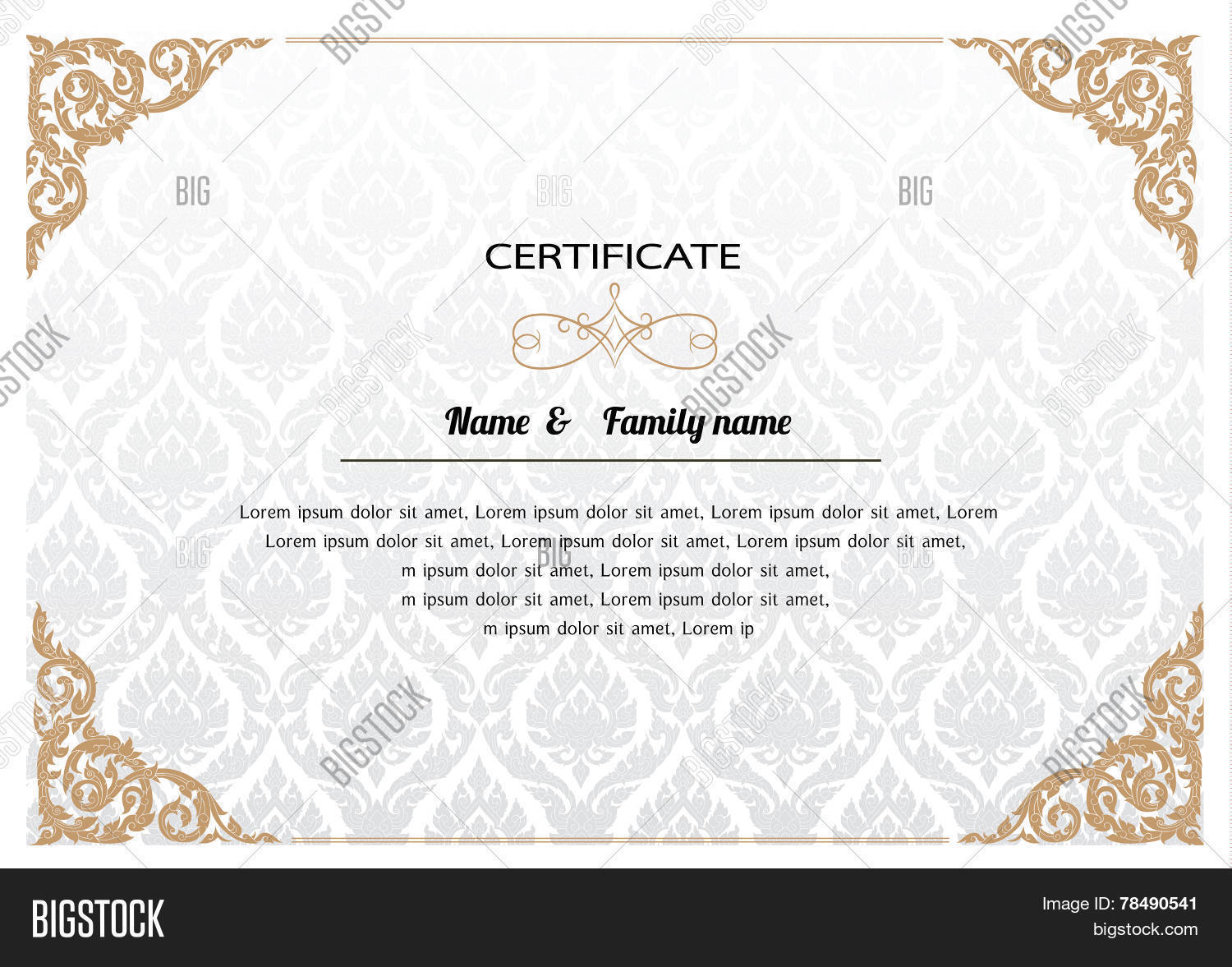 Certificate Design Vector & Photo (Free Trial) | Bigstock