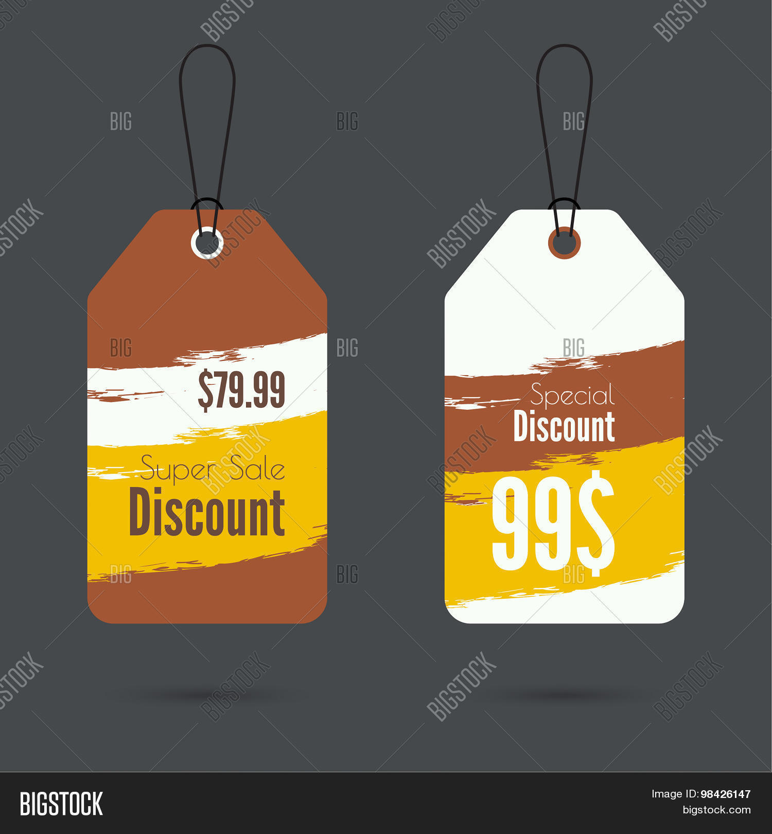 Set Price Tag Ribbons Vector & Photo (Free Trial) | Bigstock