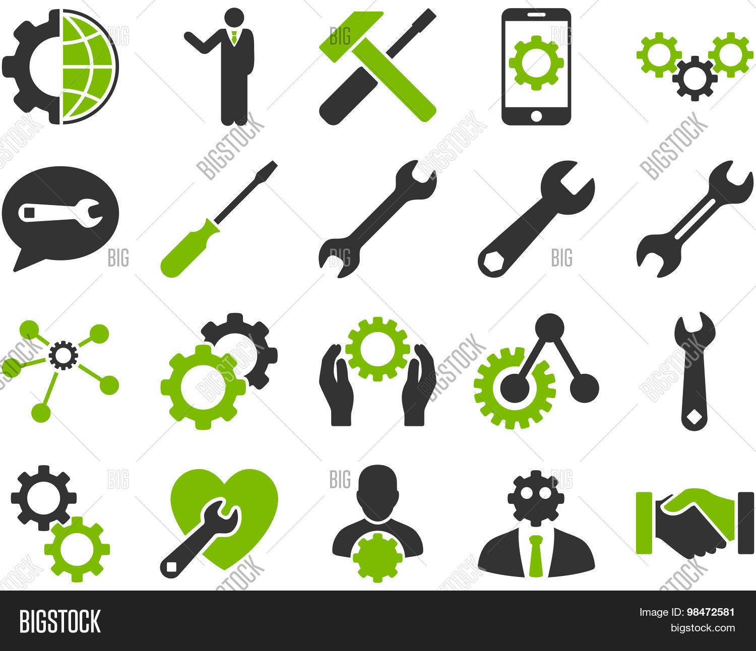 Settings Tools Icons Vector & Photo (Free Trial) | Bigstock