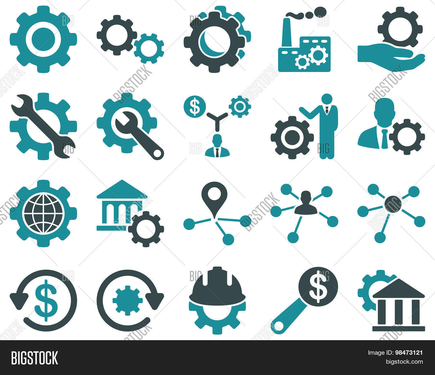 Settings Tools Icons Vector & Photo (Free Trial) | Bigstock