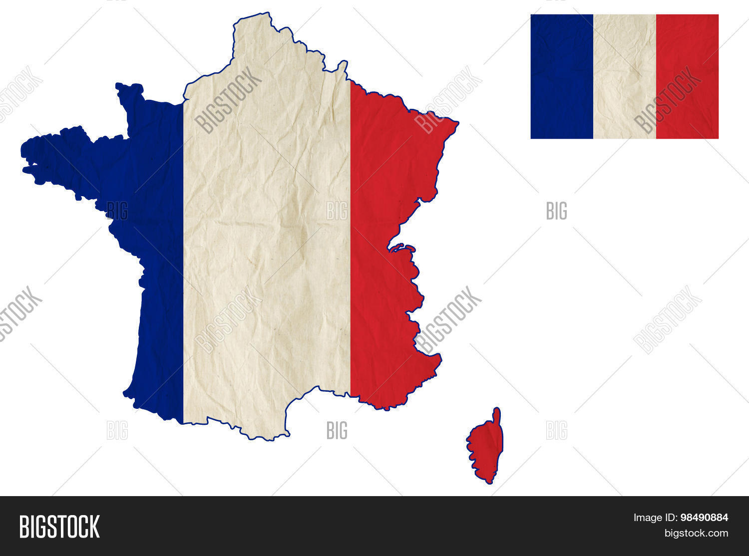 Flag Map France Image & Photo (Free Trial) | Bigstock