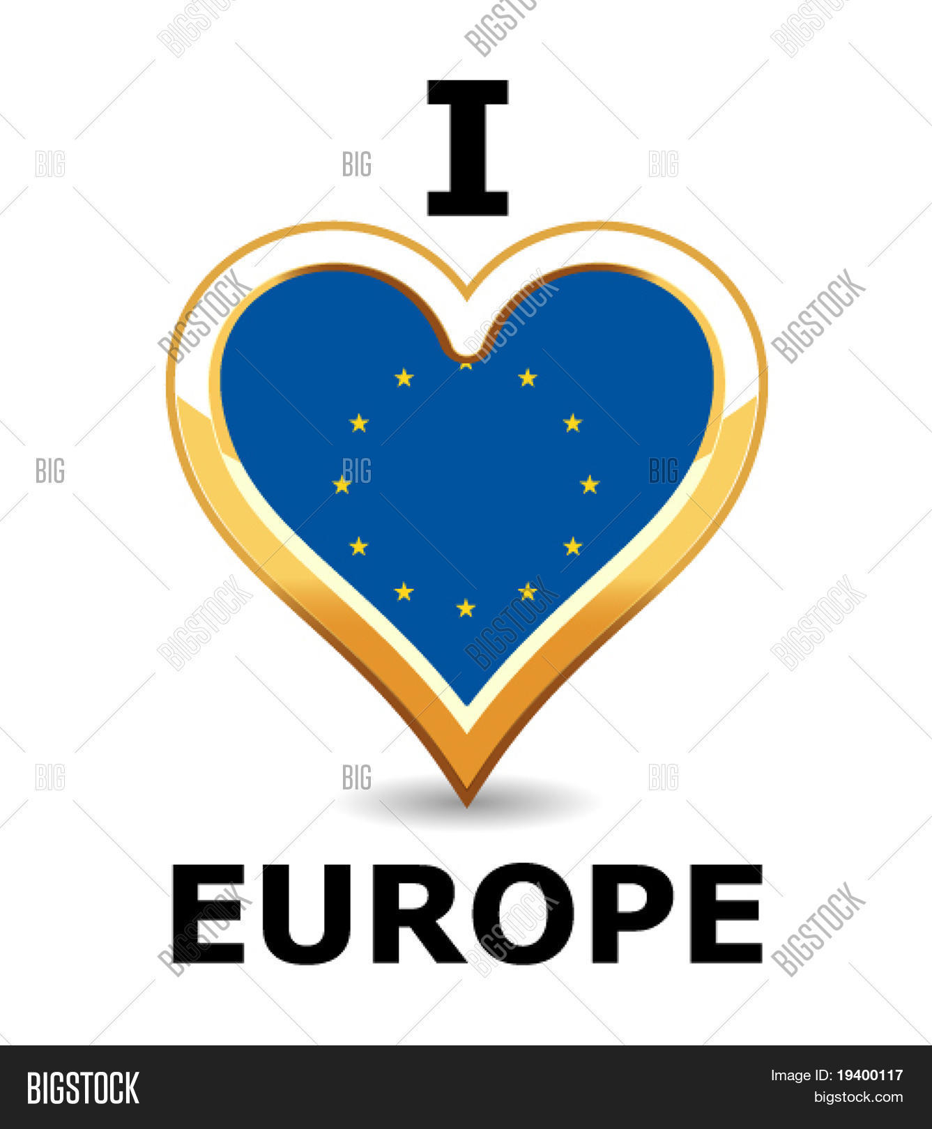 Heart Europe Flag Vector & Photo (Free Trial) | Bigstock