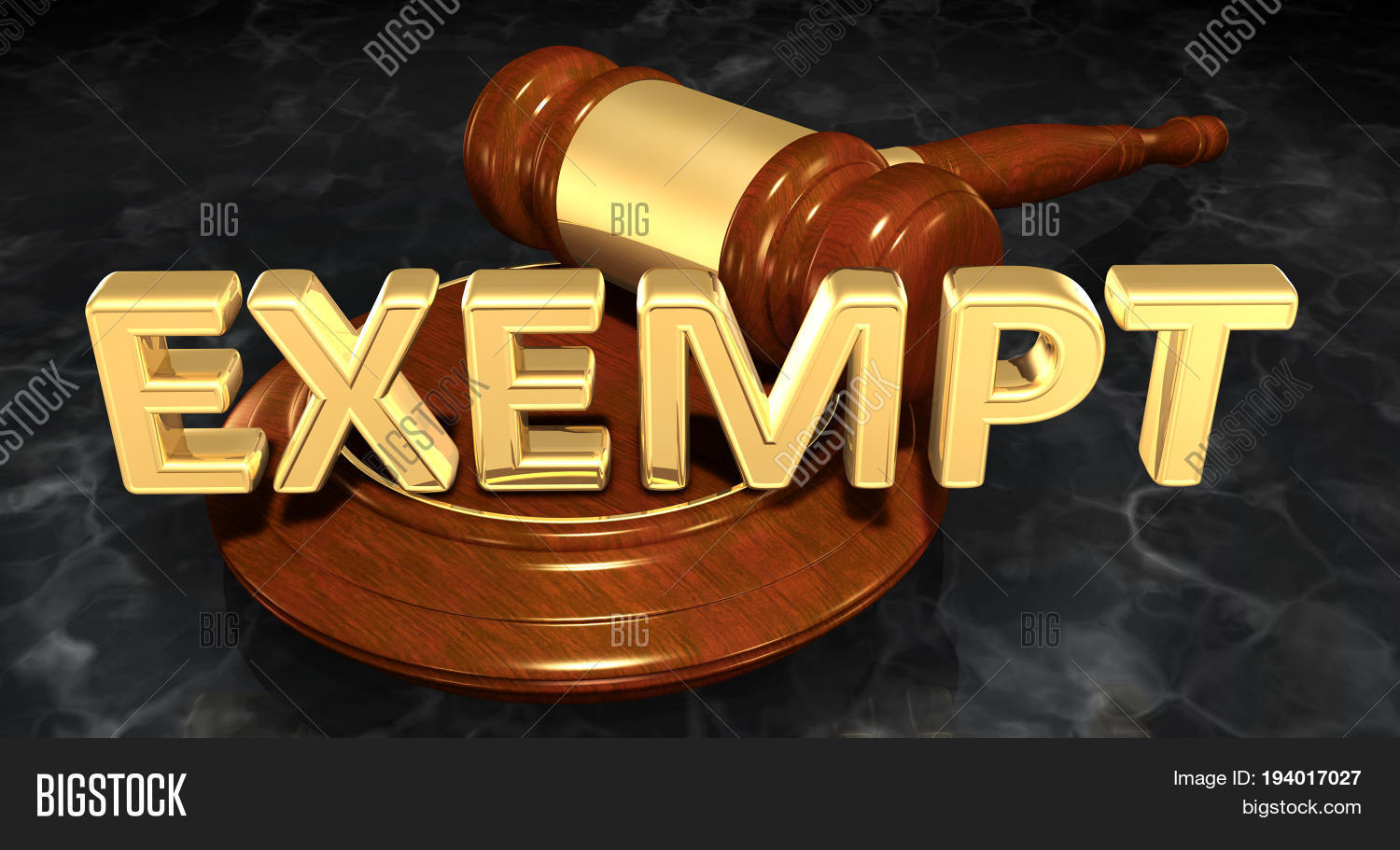 Exempt Law Concept 3D Image & Photo (Free Trial) | Bigstock