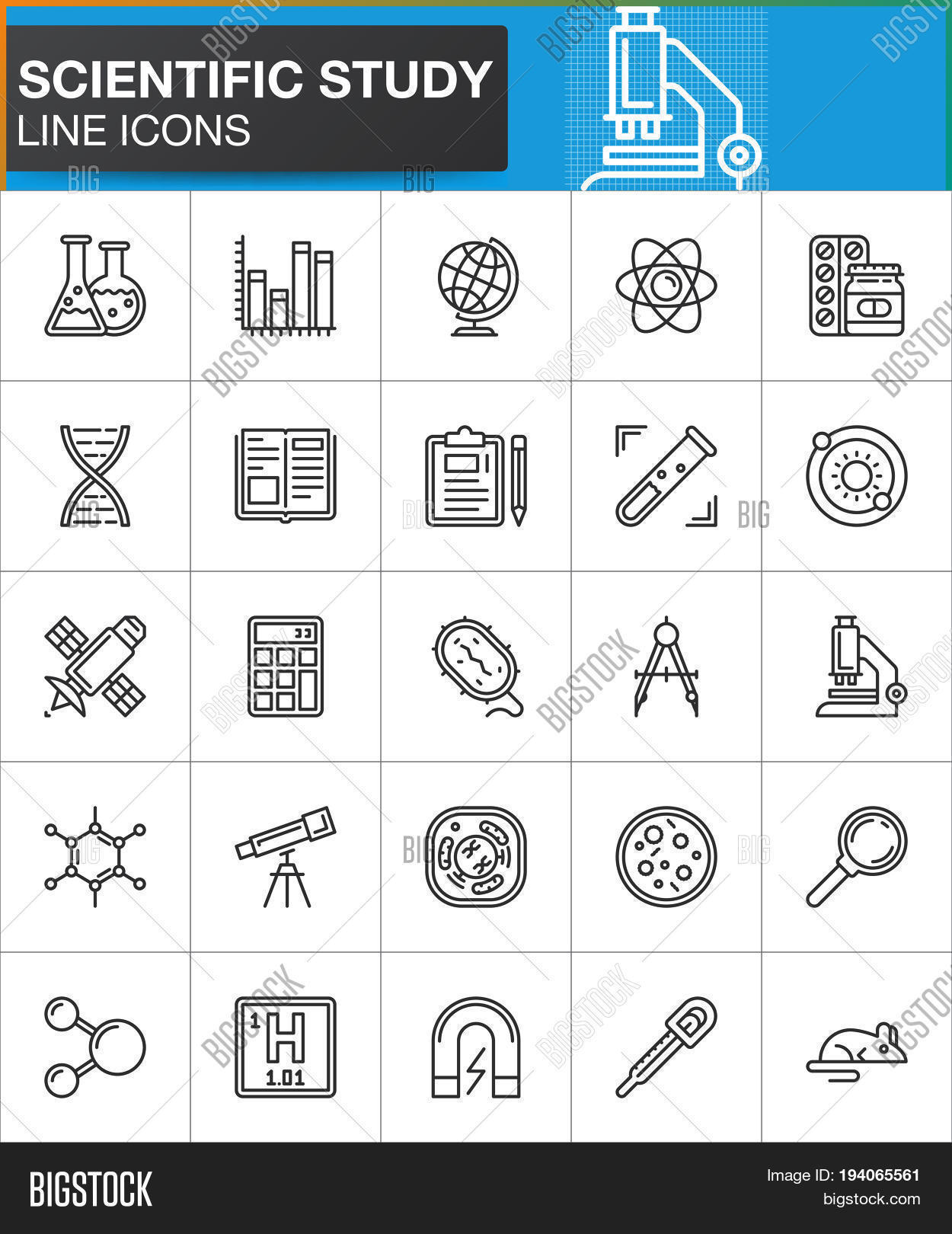 Scientific Study Line Vector & Photo (Free Trial) | Bigstock