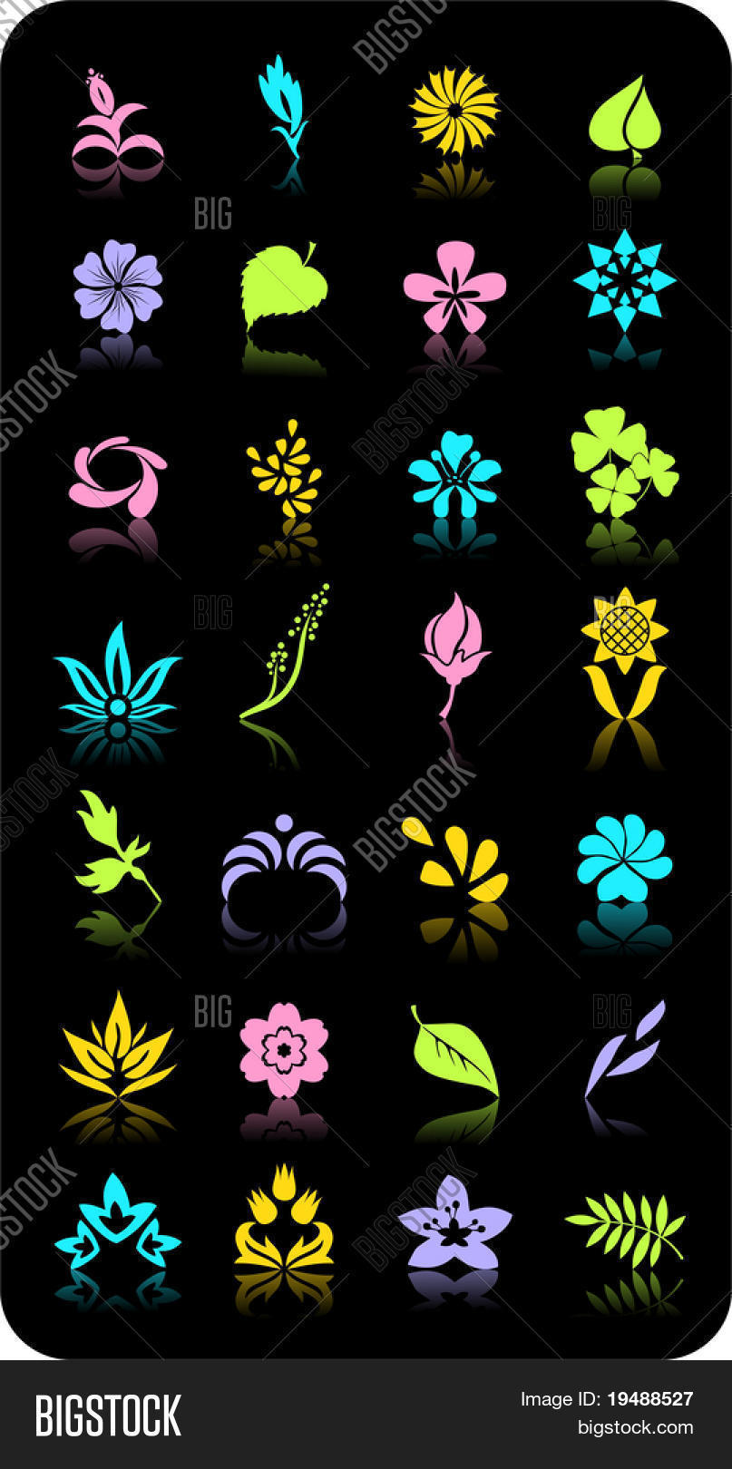 Separate Flowers Vector & Photo (Free Trial) | Bigstock