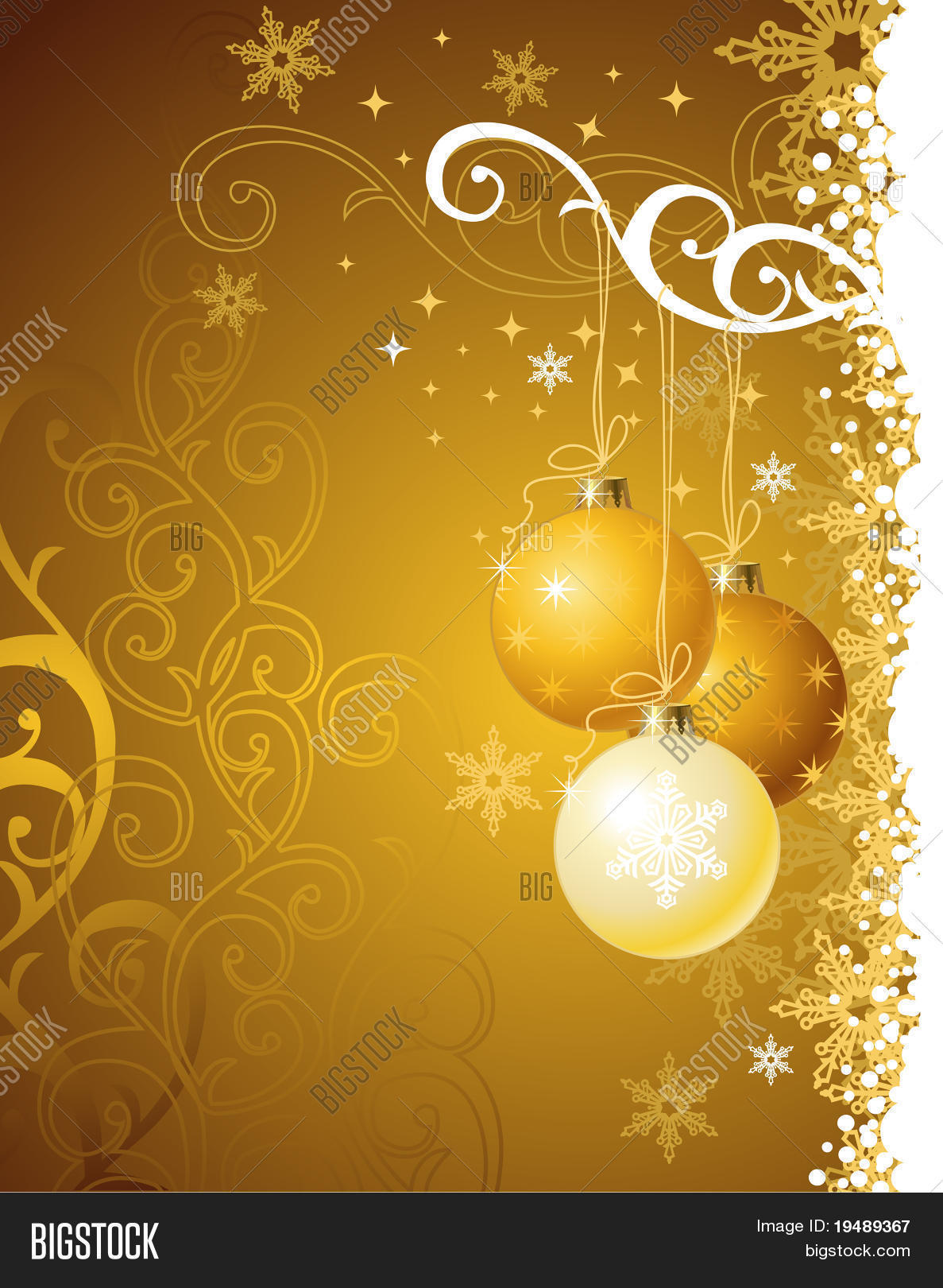 Gold Christmas Vector & Photo (Free Trial) | Bigstock