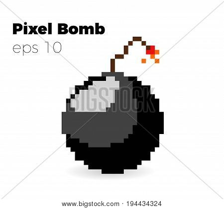 Pixel Bomb Game Vector & Photo (Free Trial) | Bigstock