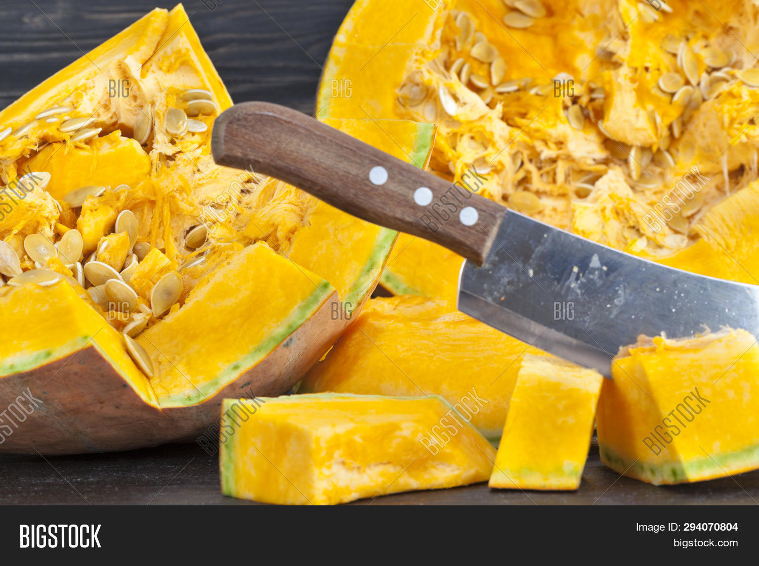 Large Pumpkin Sliced Image & Photo (Free Trial) | Bigstock