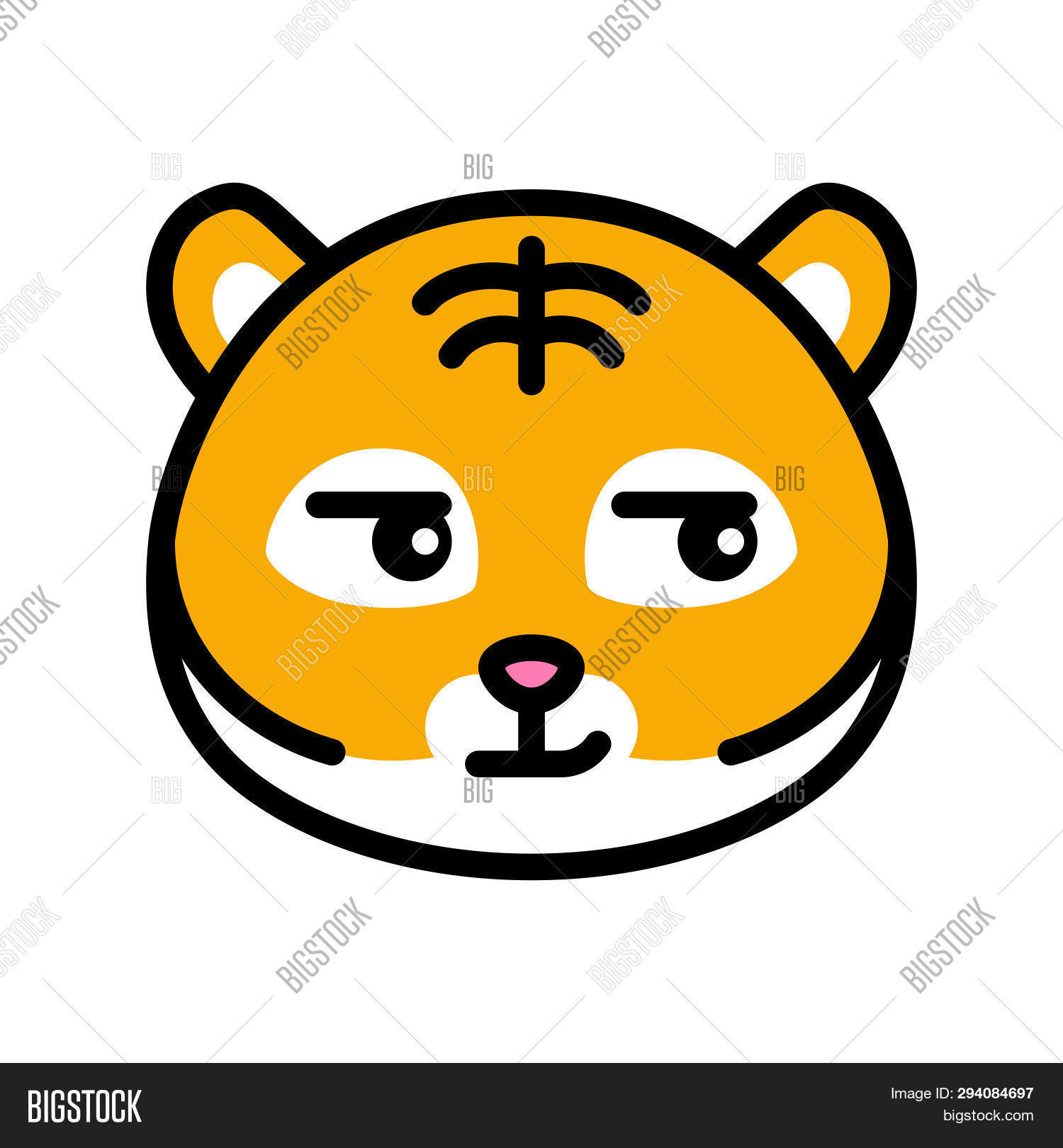 Tiger Emoticon Vector Vector & Photo (Free Trial) | Bigstock
