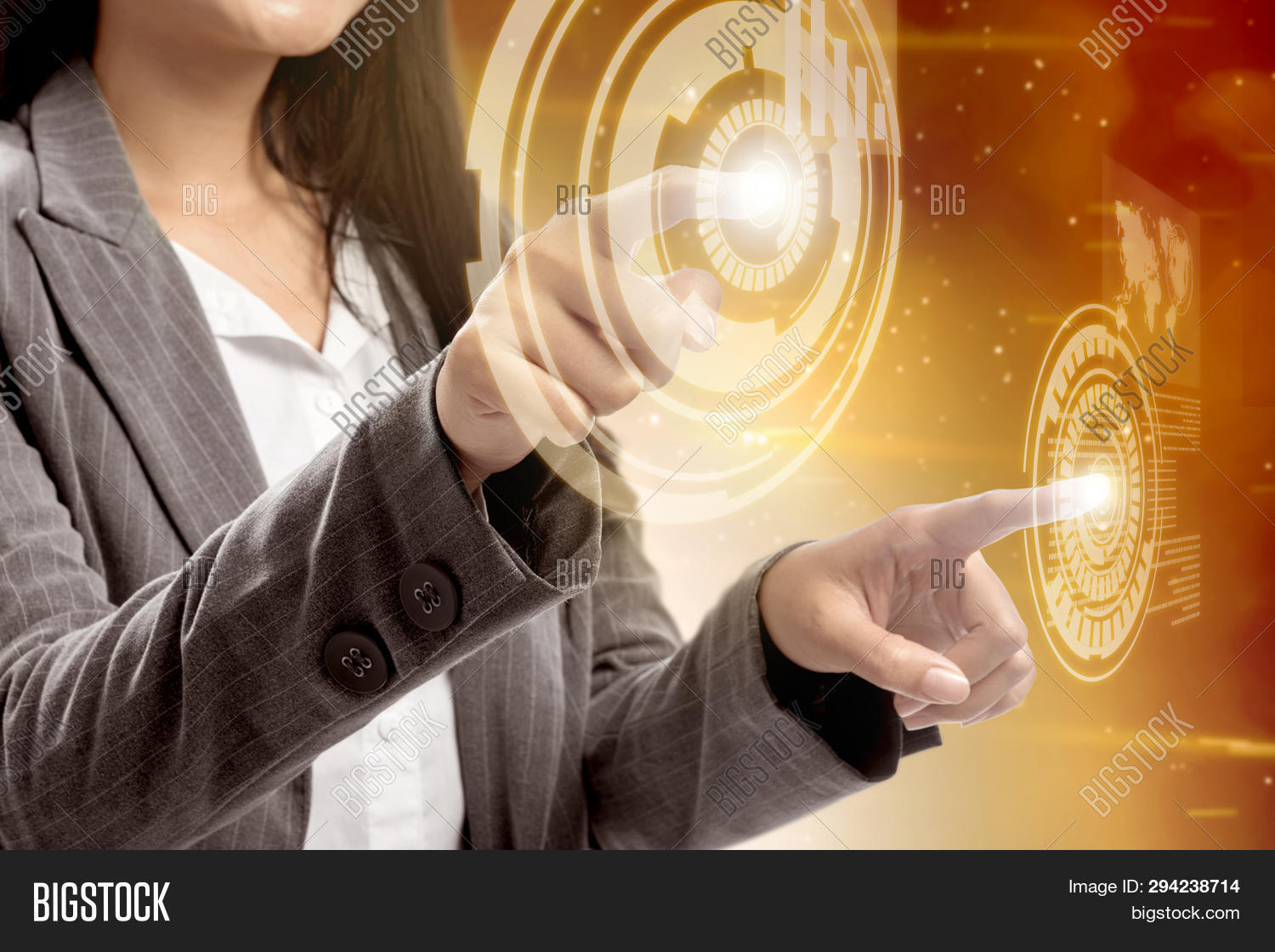 Business Woman Touch Image & Photo (Free Trial) | Bigstock