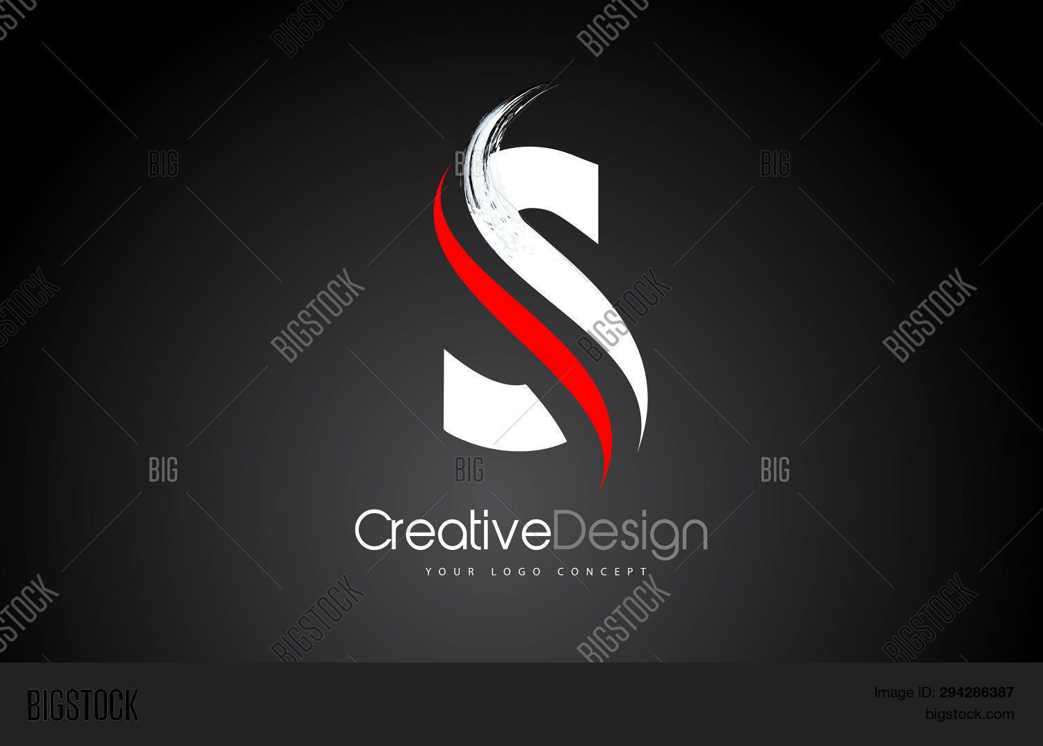 White Red S Letter Vector & Photo (Free Trial) | Bigstock