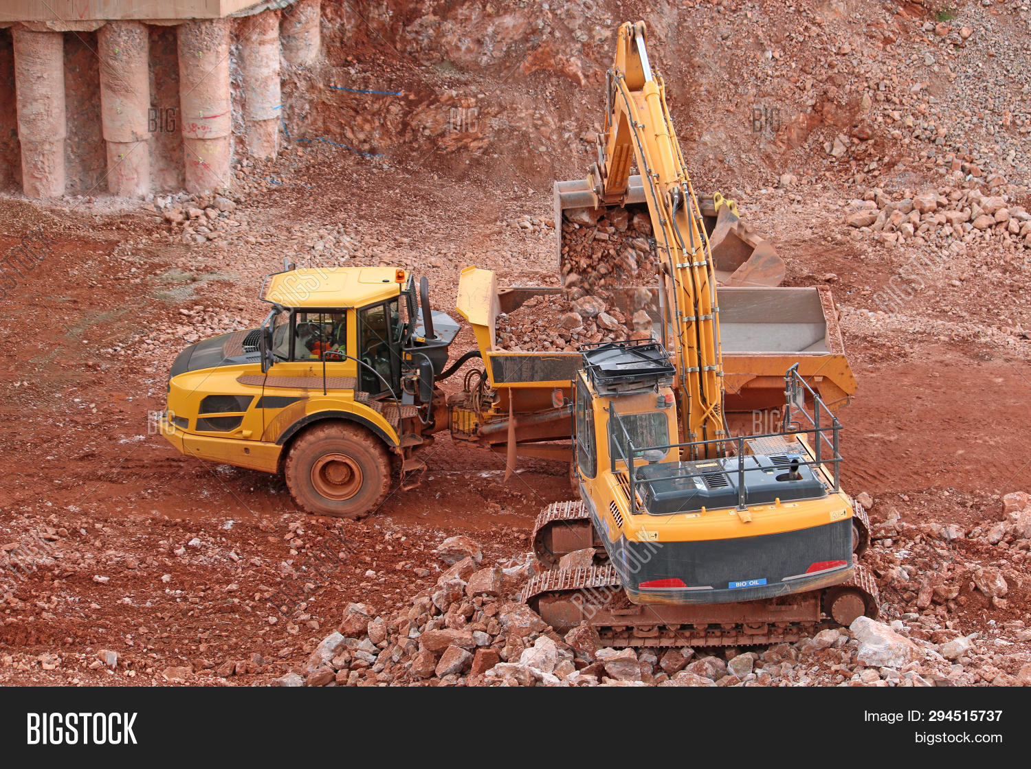 Digger Loading Dump Image & Photo (Free Trial) | Bigstock