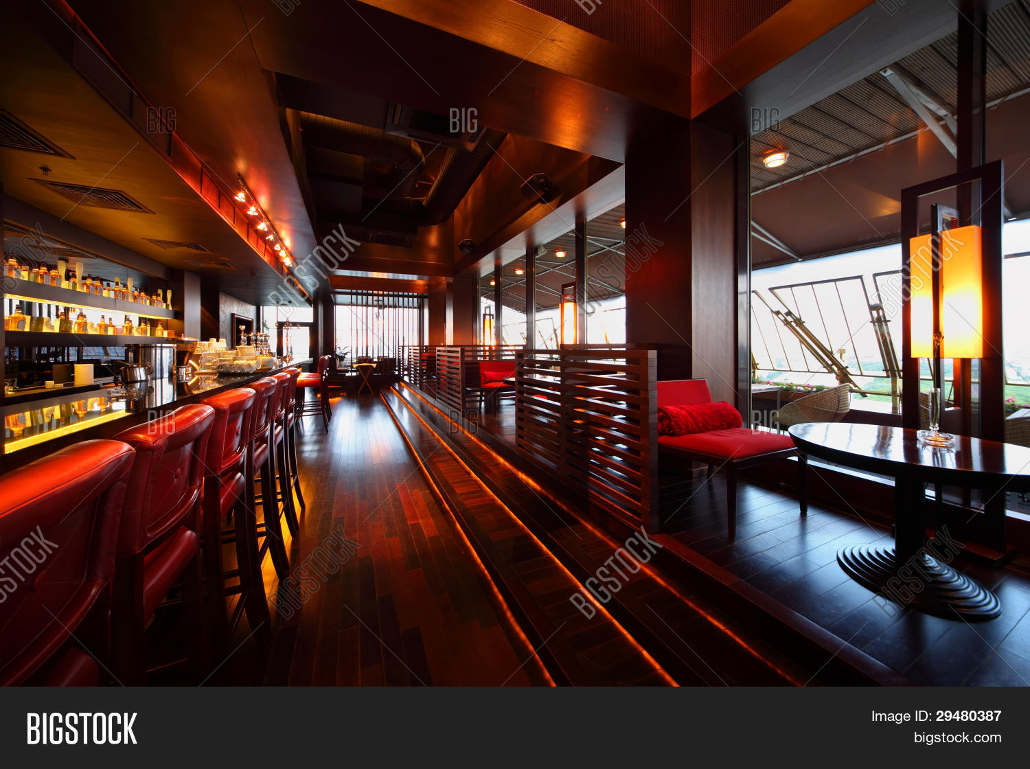 Row Tables, Red Seats Image & Photo (Free Trial) | Bigstock