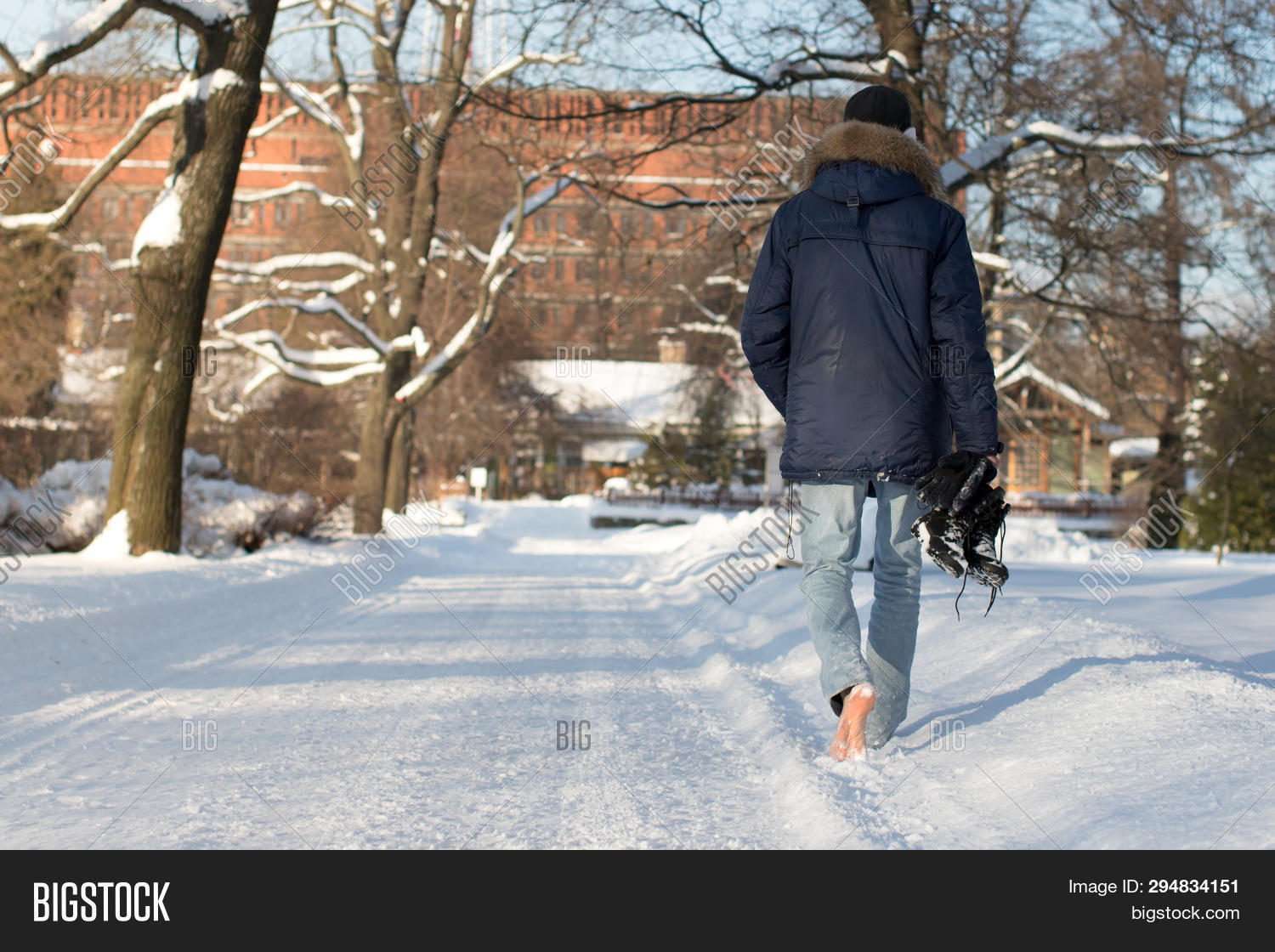 Man Back Blue Jacket, Image & Photo (Free Trial) | Bigstock