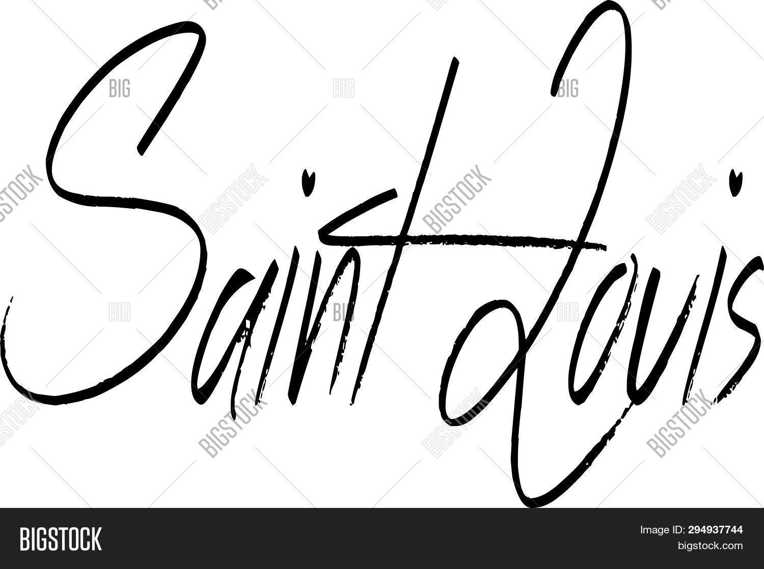 Saint Louis Text Sign Vector & Photo (Free Trial) | Bigstock