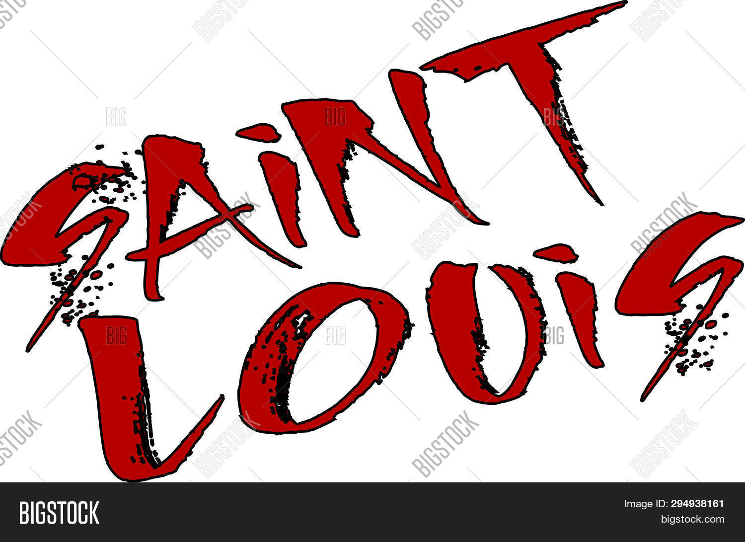 Vector y foto Saint Louis Text (prueba gratis) | Bigstock