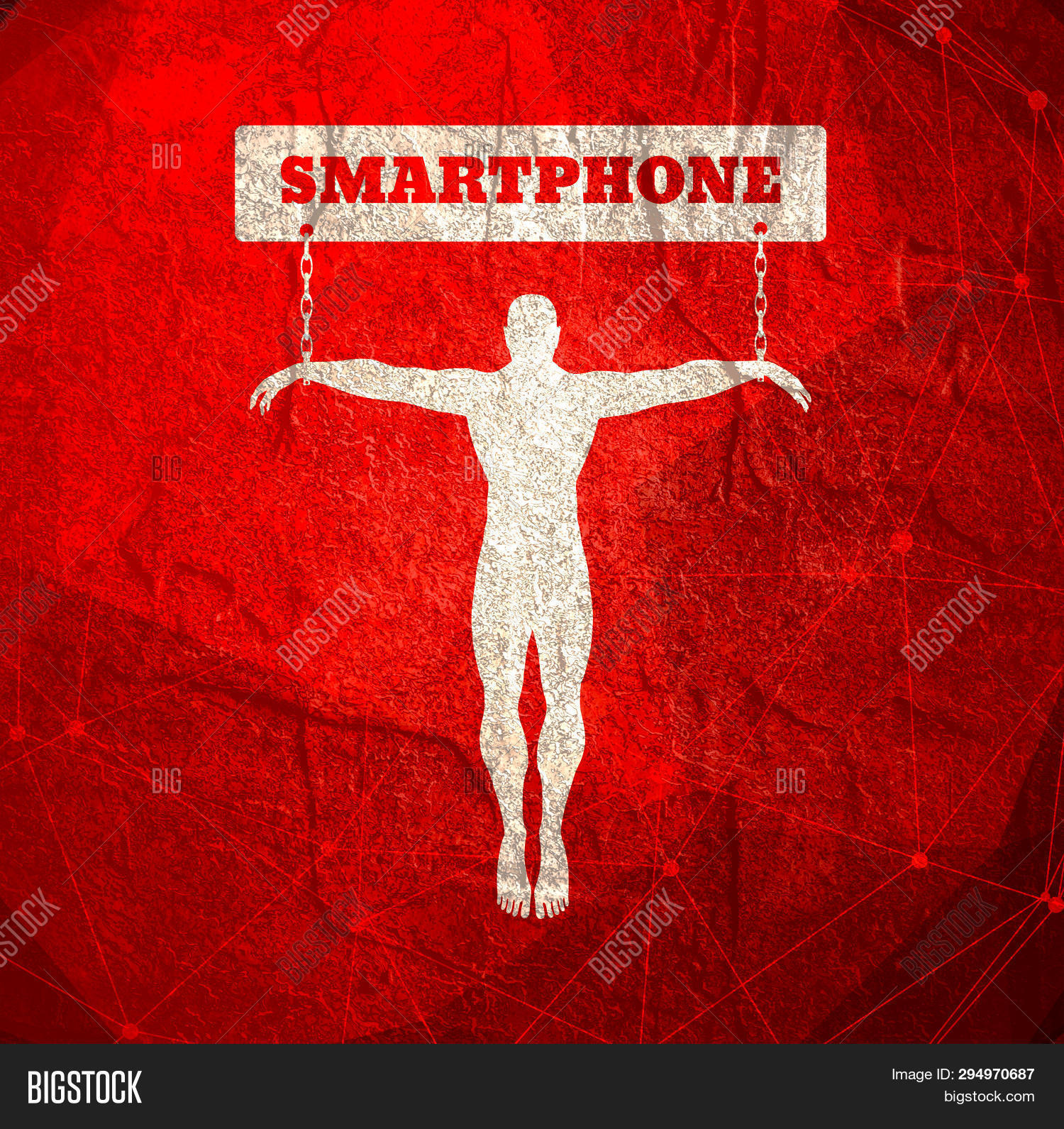 Man Chained Smartphone Image & Photo (Free Trial) | Bigstock