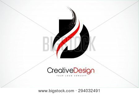 Red Black D Letter Vector & Photo (Free Trial) | Bigstock