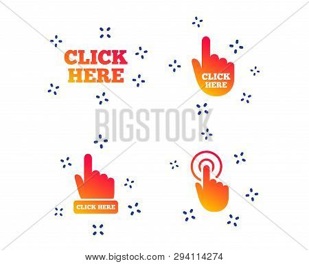 Click Here Icons. Vector & Photo (Free Trial) | Bigstock