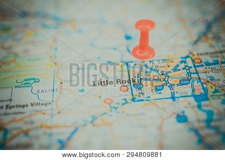 Little Rock On Map, Image & Photo (Free Trial) | Bigstock