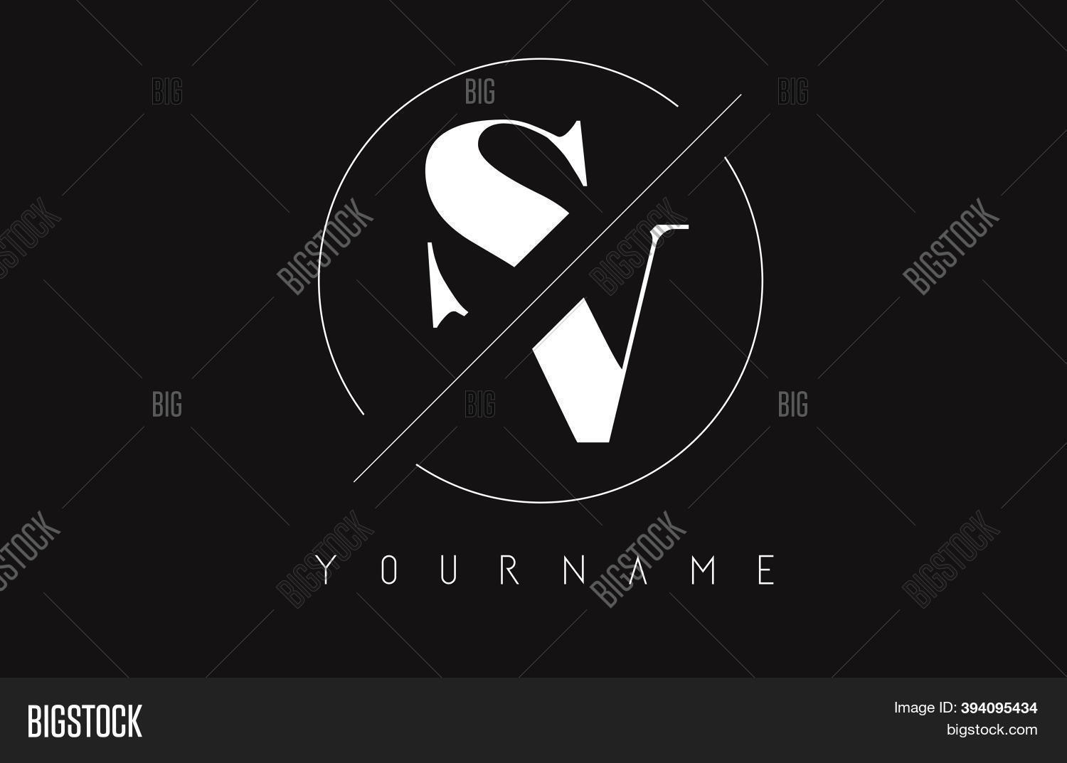 Cut Intersected Sv S Vector & Photo (Free Trial) | Bigstock