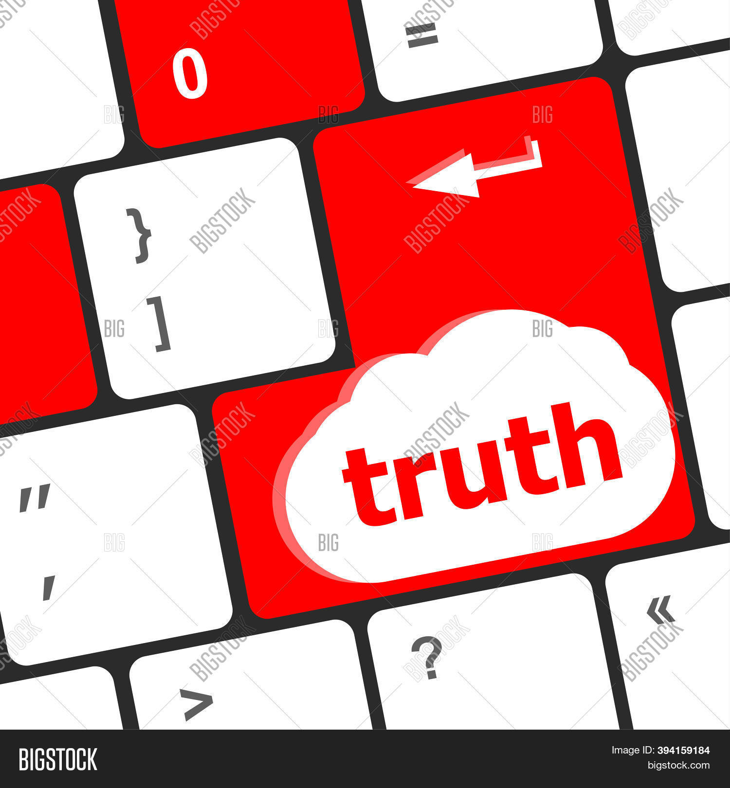 Truth Key On Computer Image & Photo (Free Trial) | Bigstock
