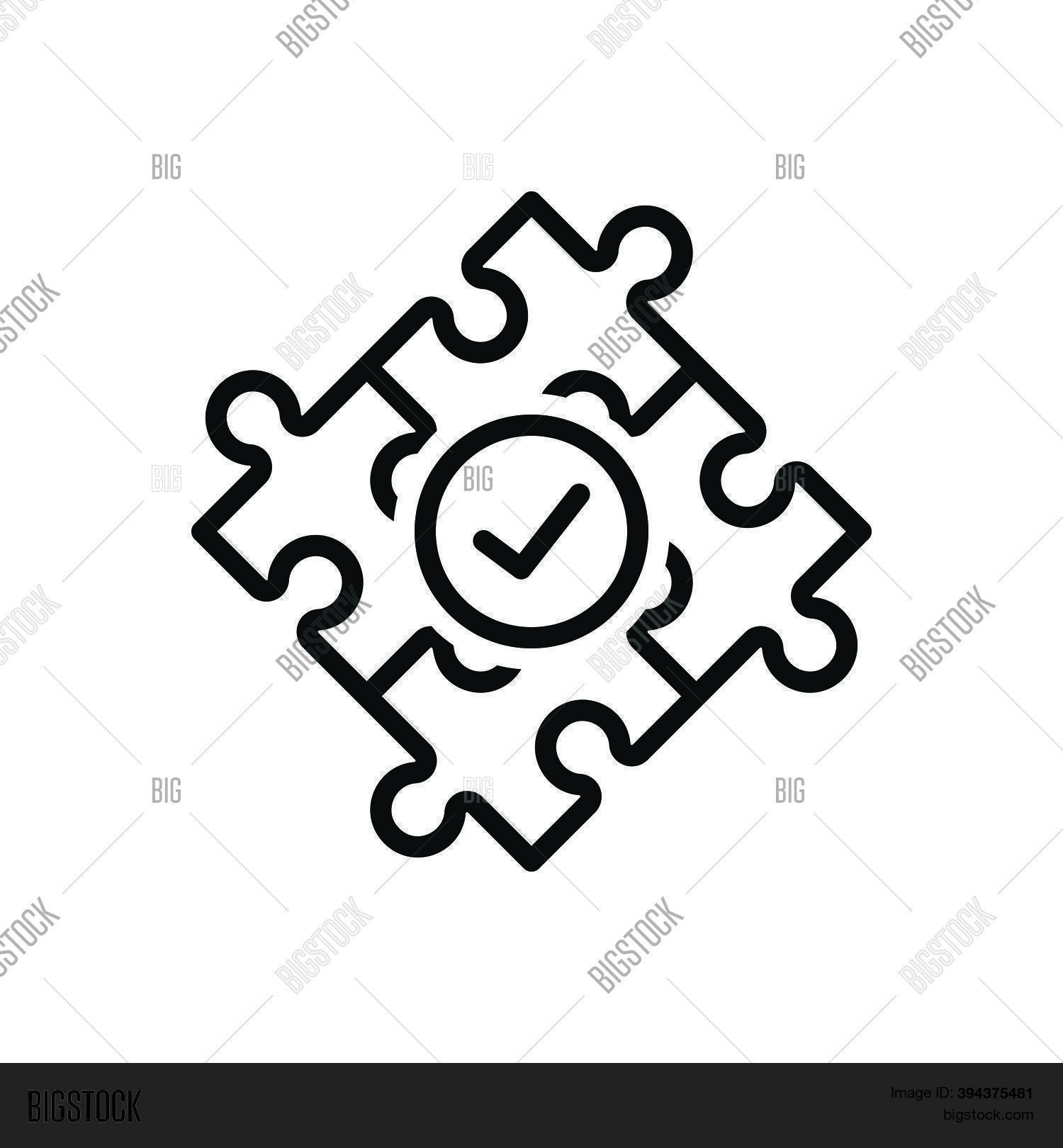 Black Line Icon Solve Vector & Photo (Free Trial) | Bigstock