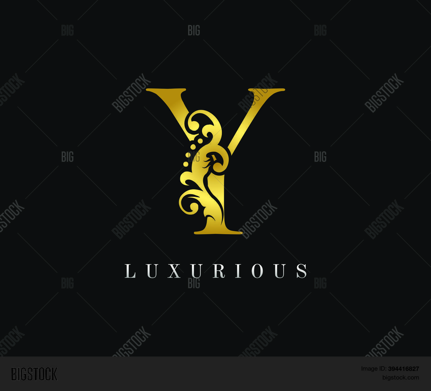 Golden Y Luxury Logo Vector & Photo (Free Trial) | Bigstock
