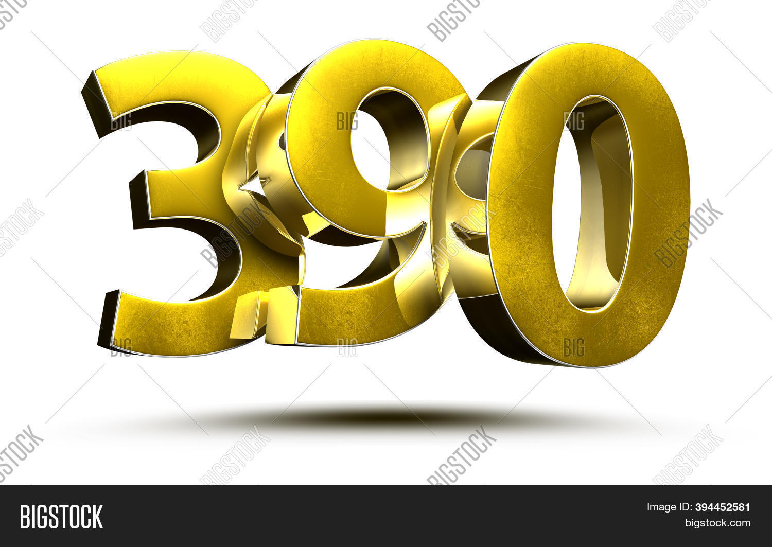 Gold Numbers 390 Image & Photo (Free Trial) | Bigstock