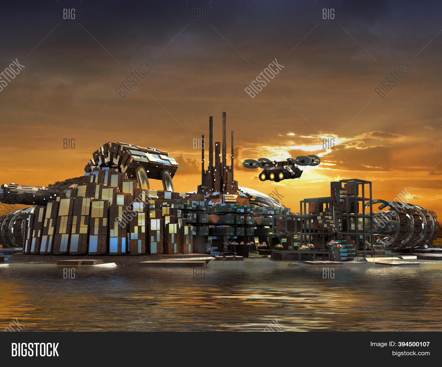 Futuristic City Sunset Image & Photo (Free Trial) | Bigstock