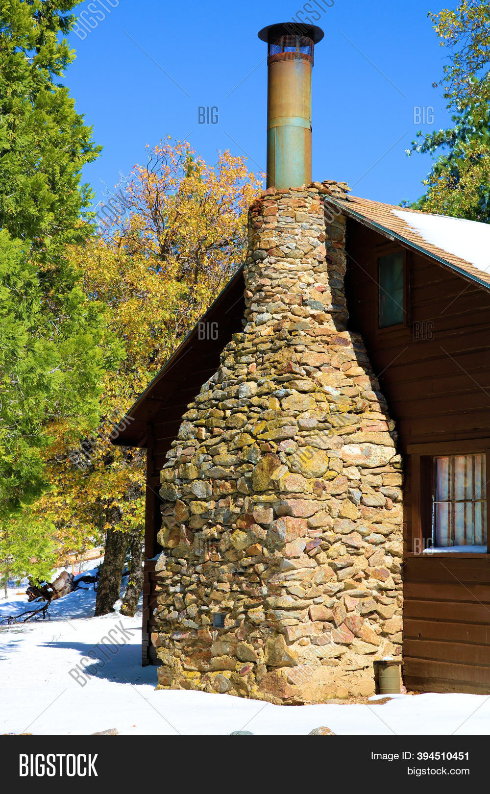 Rustic Stone Chimney Image & Photo (Free Trial) | Bigstock