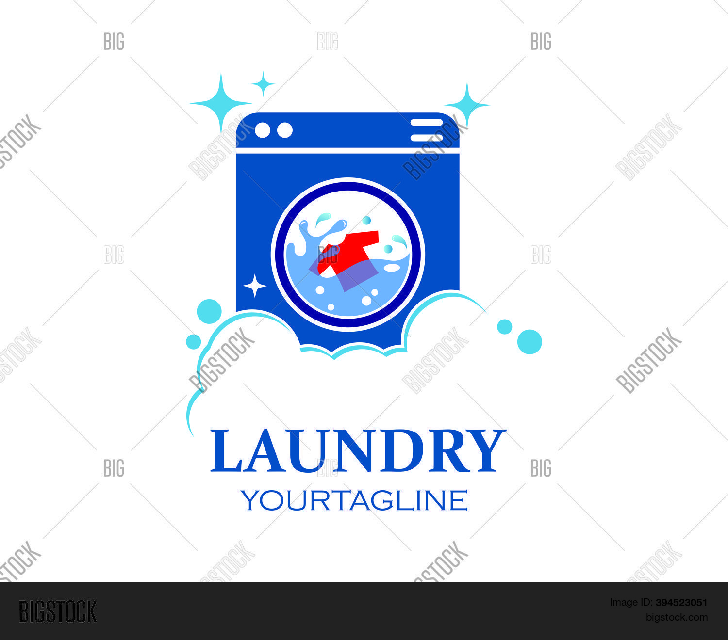 Washing Clothes Logo Vector & Photo (Free Trial) | Bigstock