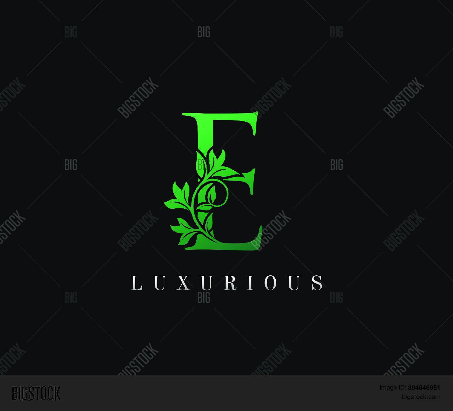 Royal Green Letter E Vector & Photo (Free Trial) | Bigstock