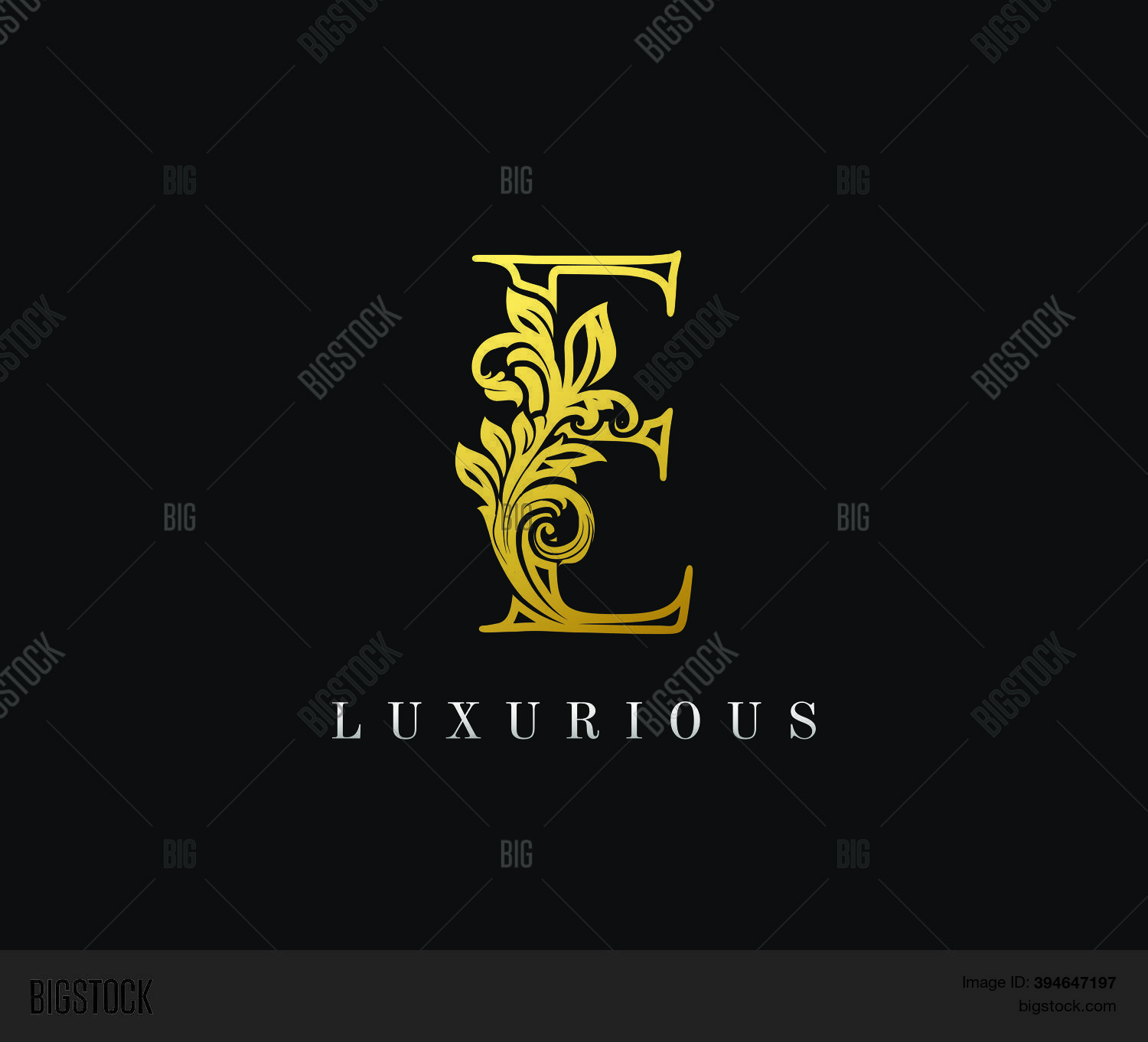 Gold Letter E Logo. E Vector & Photo (Free Trial) | Bigstock