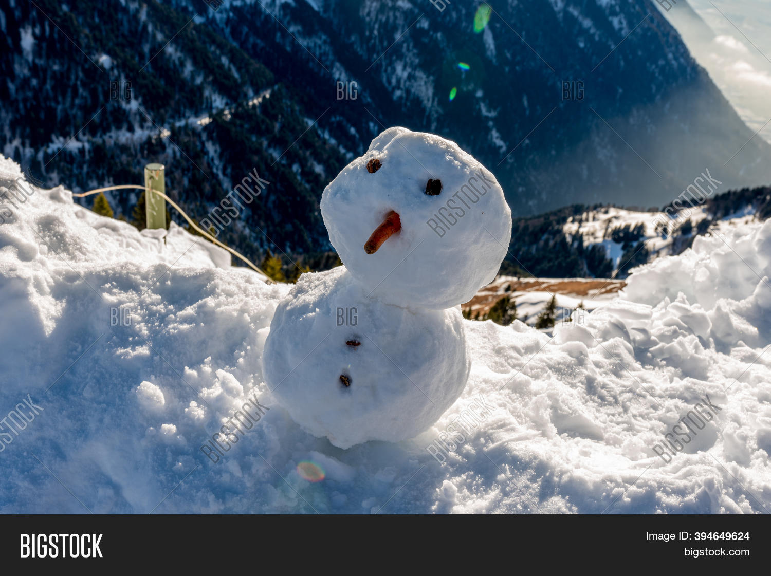 Tilted Snowman Image & Photo (Free Trial) | Bigstock