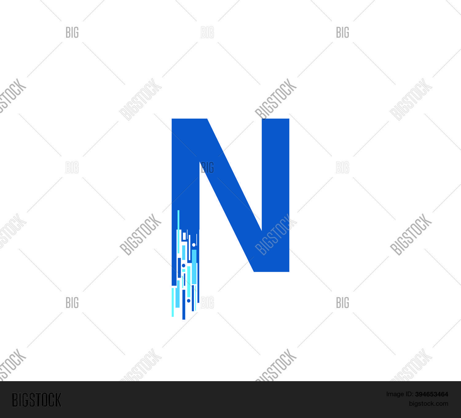 Letter N Digital Vector & Photo (Free Trial) | Bigstock
