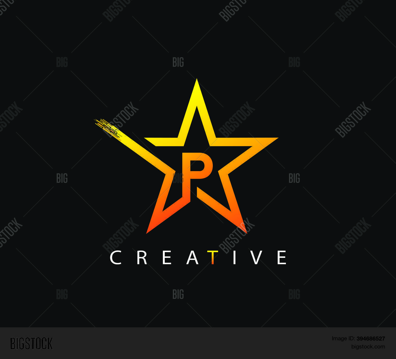 Star P Letter Digital Vector & Photo (Free Trial) | Bigstock