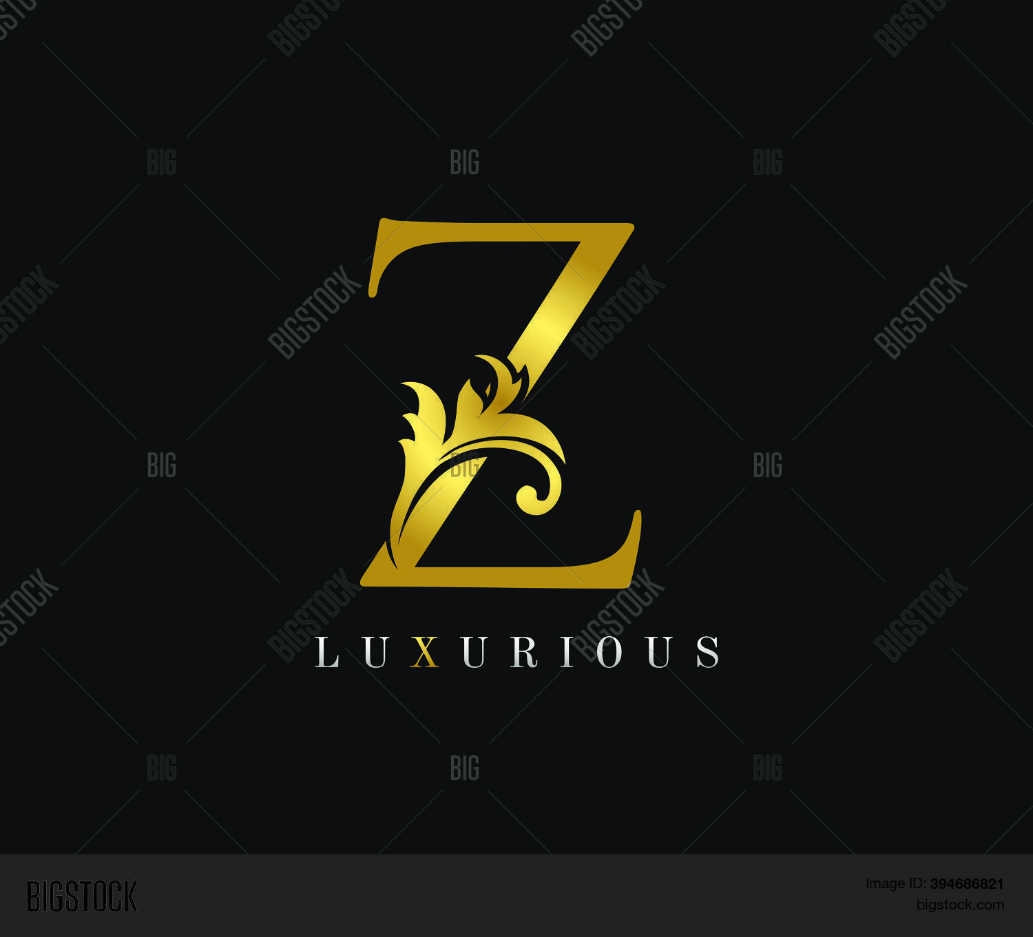 Golden Z Luxury Logo Vector & Photo (Free Trial) | Bigstock