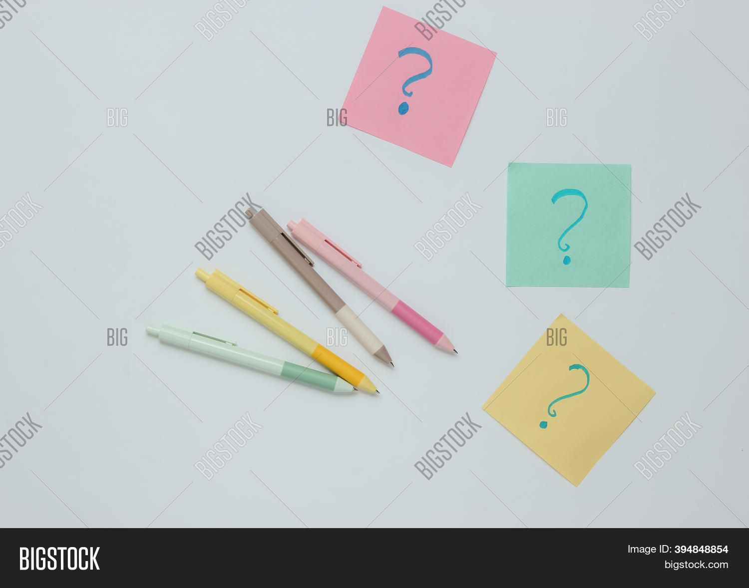 Pens Memo Piece Paper Image & Photo (Free Trial) | Bigstock