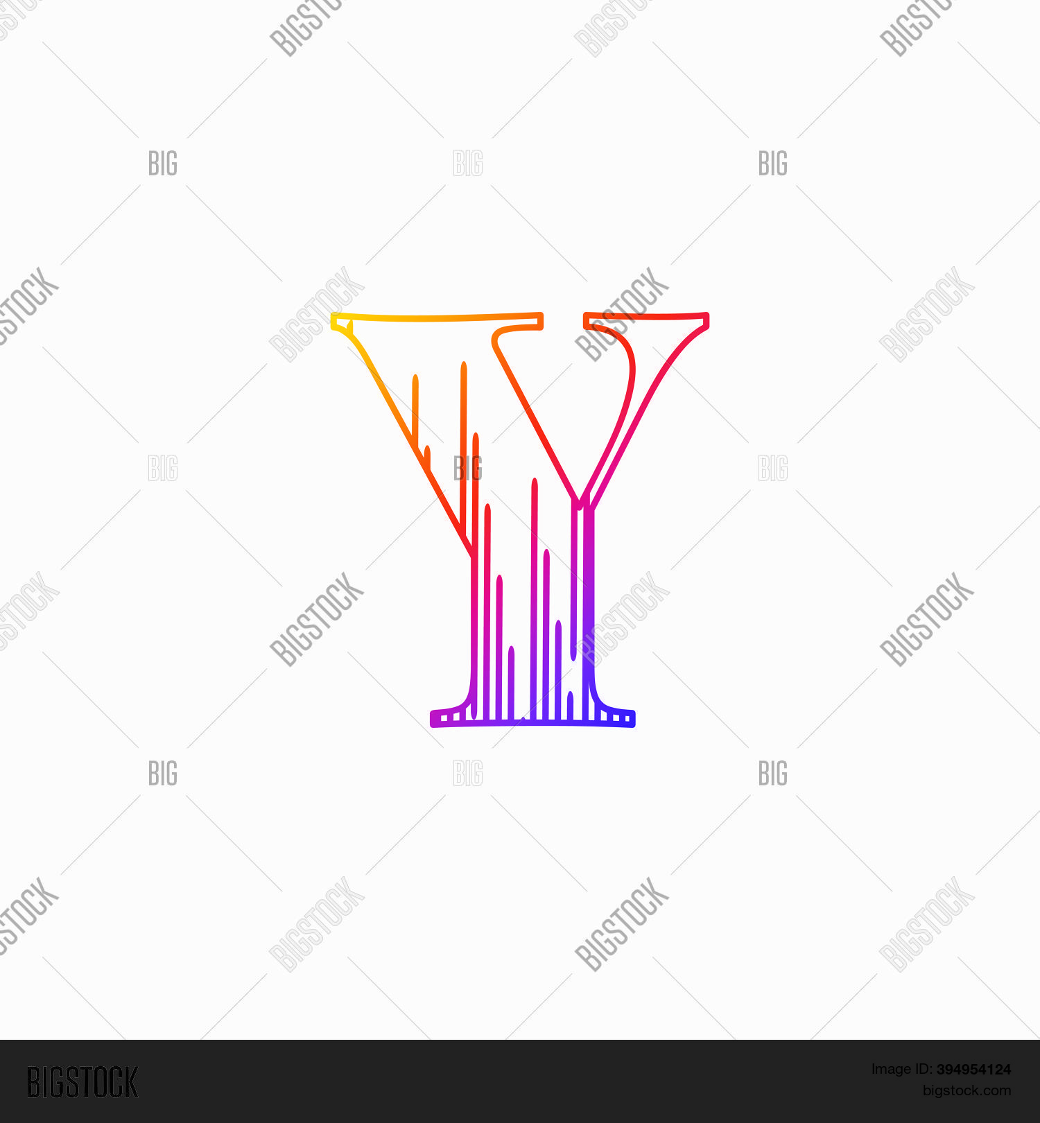 Y Letter Striped Vector & Photo (Free Trial) | Bigstock