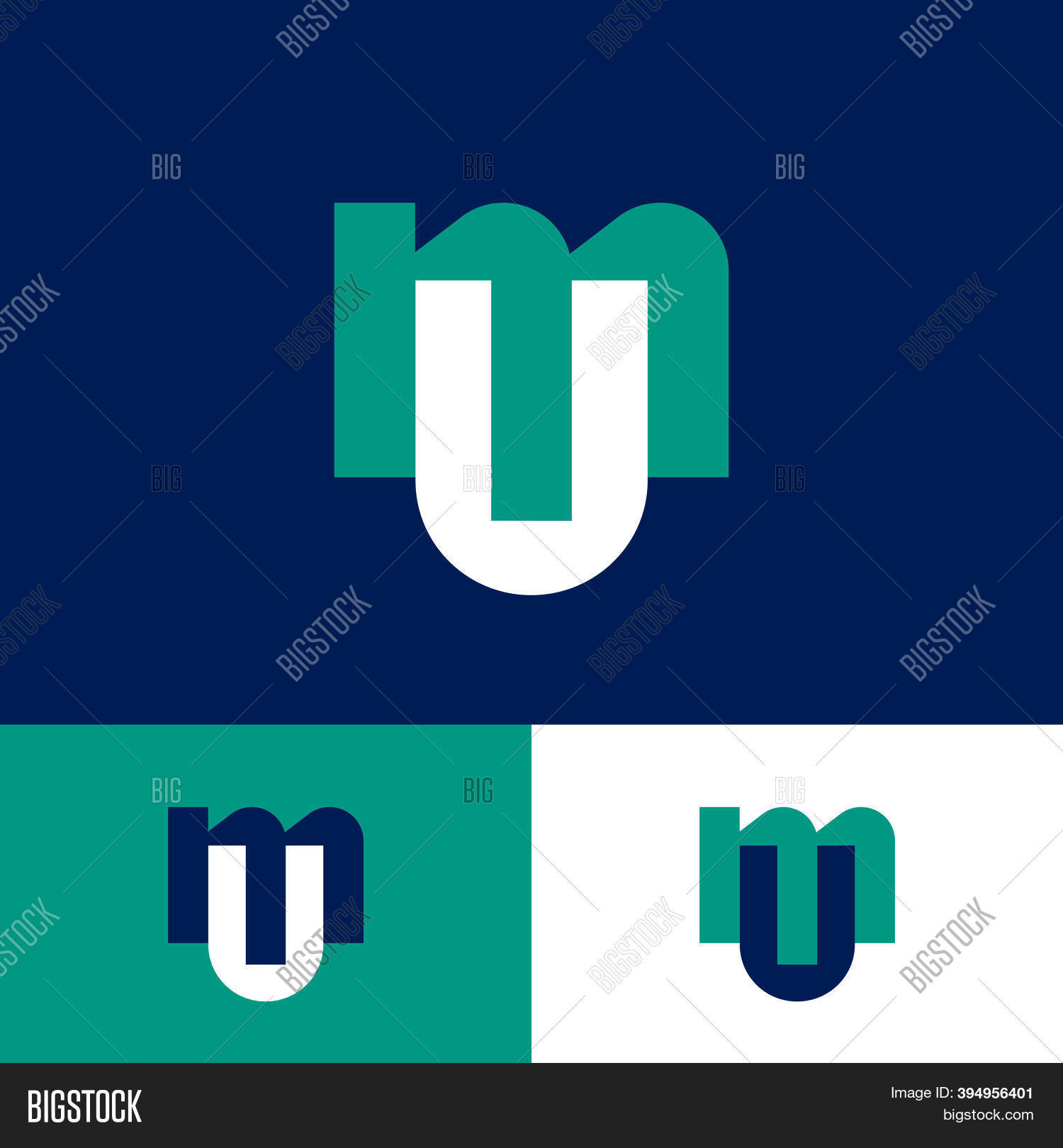 M U Letters. Abstract Vector & Photo (Free Trial) | Bigstock