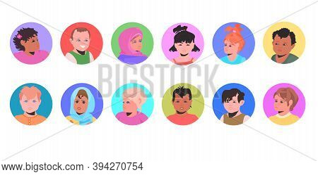 Set Mix Race Children Vector & Photo (Free Trial) | Bigstock
