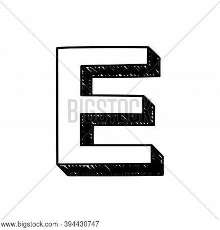 E Letter Hand-drawn Vector & Photo (Free Trial) | Bigstock