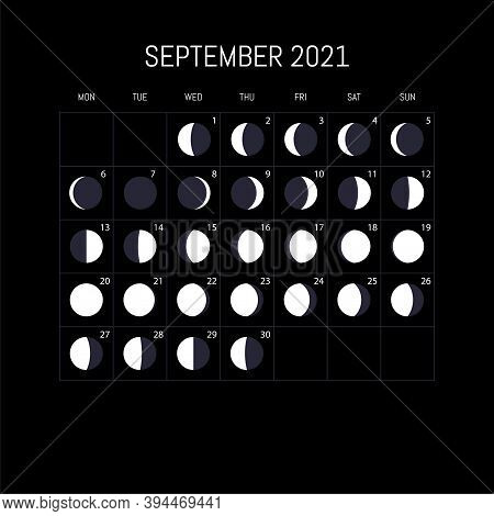 Moon Phases Calendar Vector & Photo (Free Trial) | Bigstock