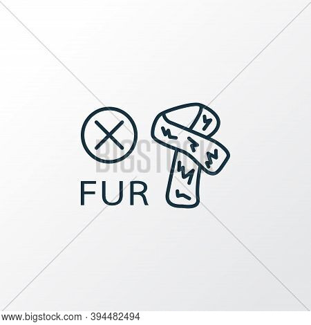 No Fur Icon Line Symbol. Premium Quality Isolated Forbidden Element In ...