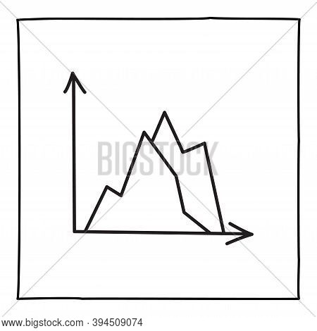 Stock Vector Bar Chart Vector Thin Line Icon Bar Chart Hand Drawn Icon ...