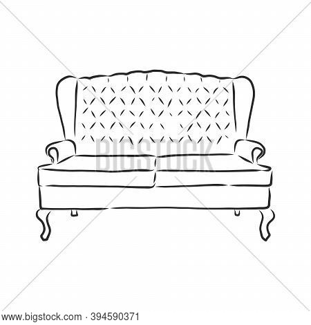 Sofa Outline Icon. Vector & Photo (Free Trial) | Bigstock